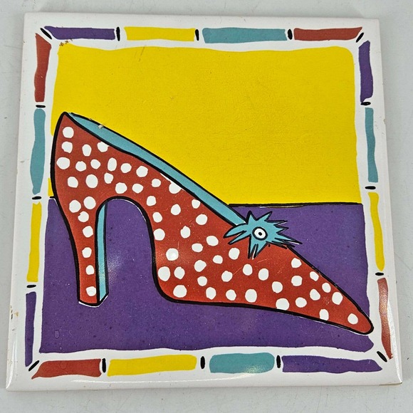 Artisan | Accents | Colorful High Heel Shoe Portugal Hand Painted ...